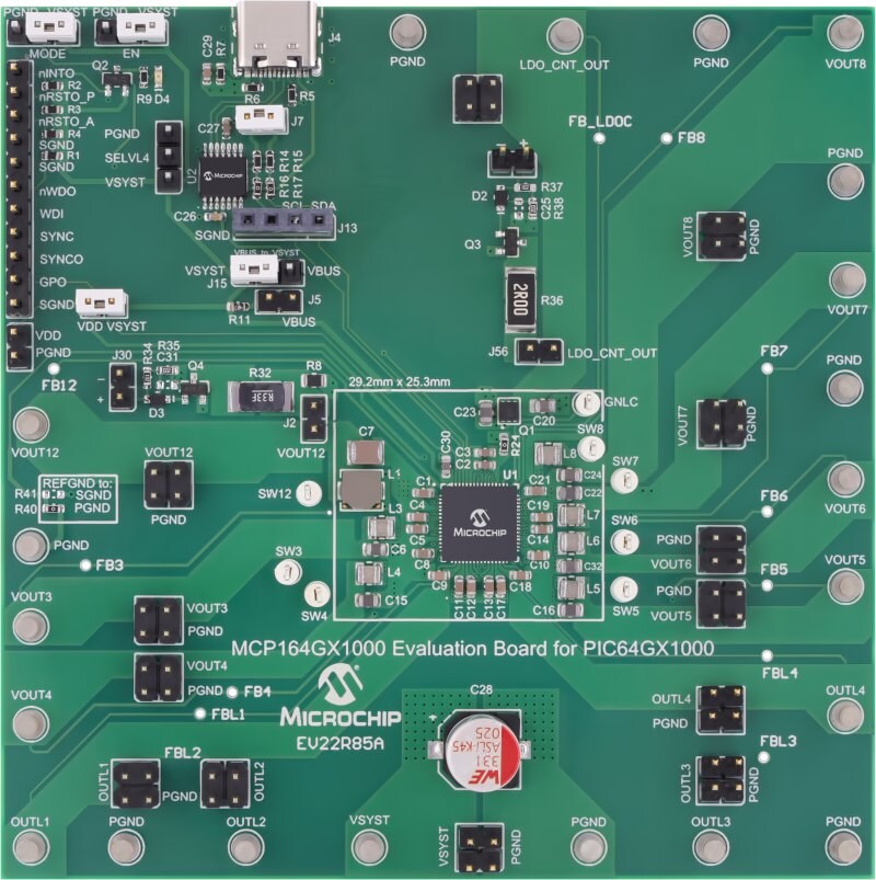 MCP164GX1000 Evaluation Board