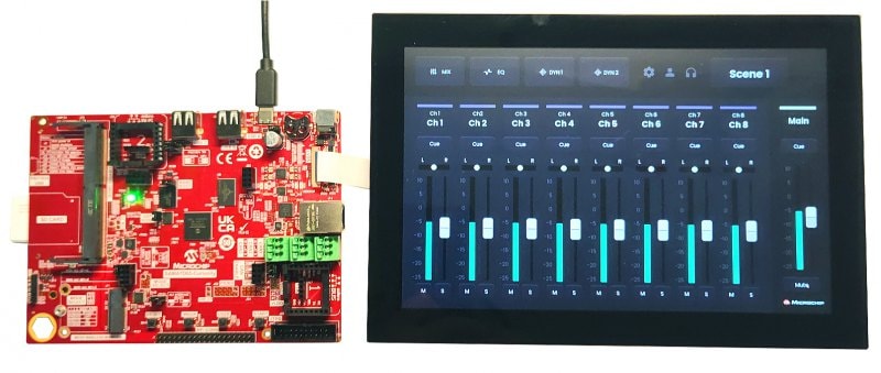 High-Resolution Display Audio Mixer HMI Demonstration Application
