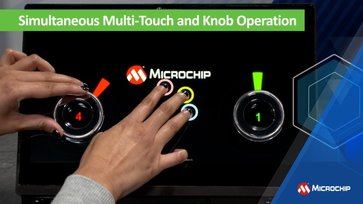 Knob-on-Display™ (KoD™) Touch Controller Family | Microchip Technology