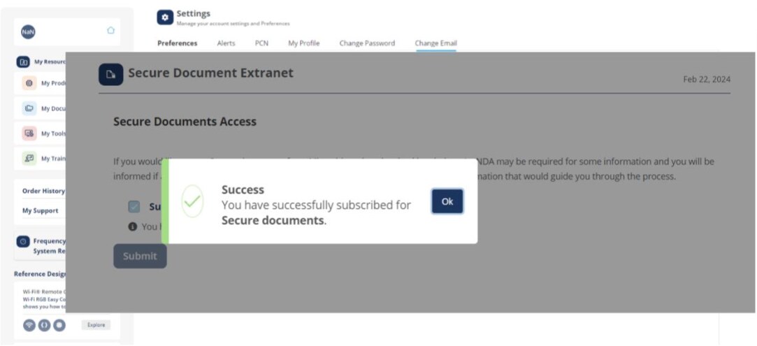 Secure Document Extranet User Guide | Microchip Technology